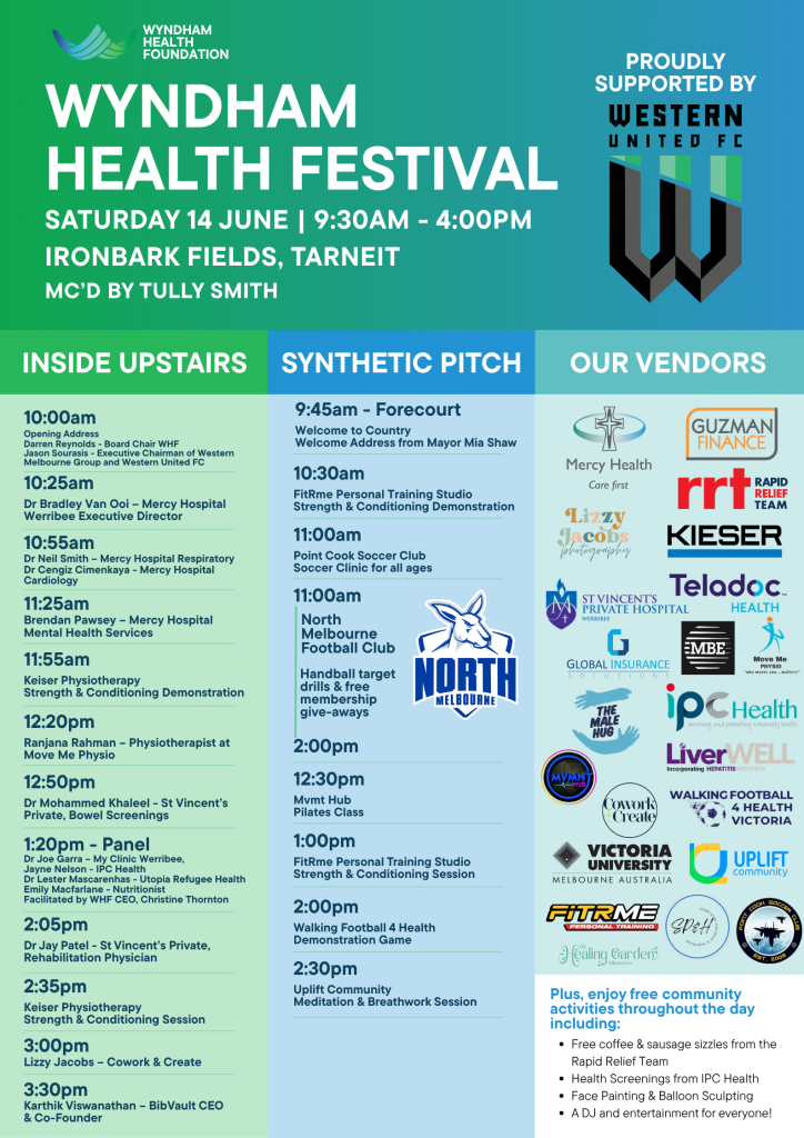 Wyndham Health Festival - Official Program! | Wyndham Health Foundation